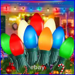 C7 LED Multicolor Christmas Lights Outdoor, 25Ft Vintage Christmas ...