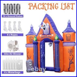 Halloween Inflatables 10FT Castle Haunted House Arch Archway with Ghost ...