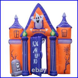 Halloween Inflatables 10FT Castle Haunted House Arch Archway with Ghost ...
