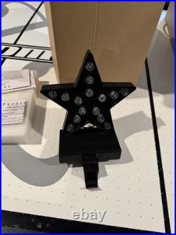 Pottery Barn JOY NOEL Lighted Stocking Holders RARE | Christmas Decor World