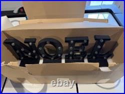 Pottery Barn JOY NOEL Lighted Stocking Holders RARE | Christmas Decor World